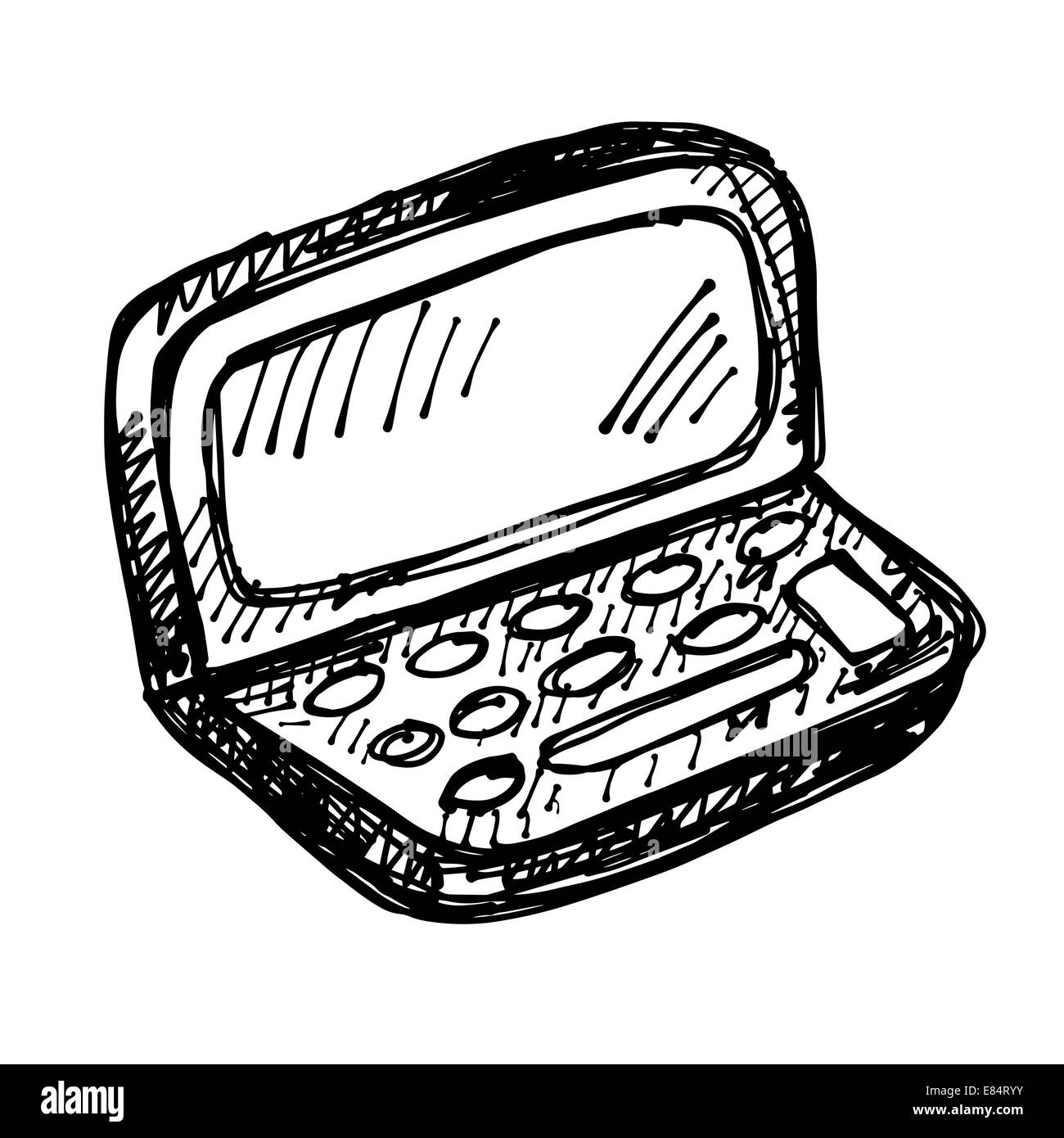 black sketch drawing of notebook Stock Photo - Alamy
