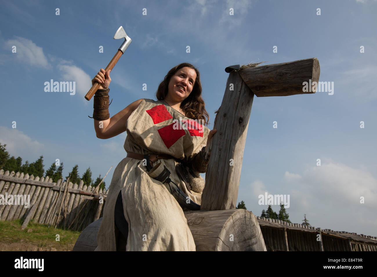 Duncarron medieval fortified village hi-res stock photography and ...