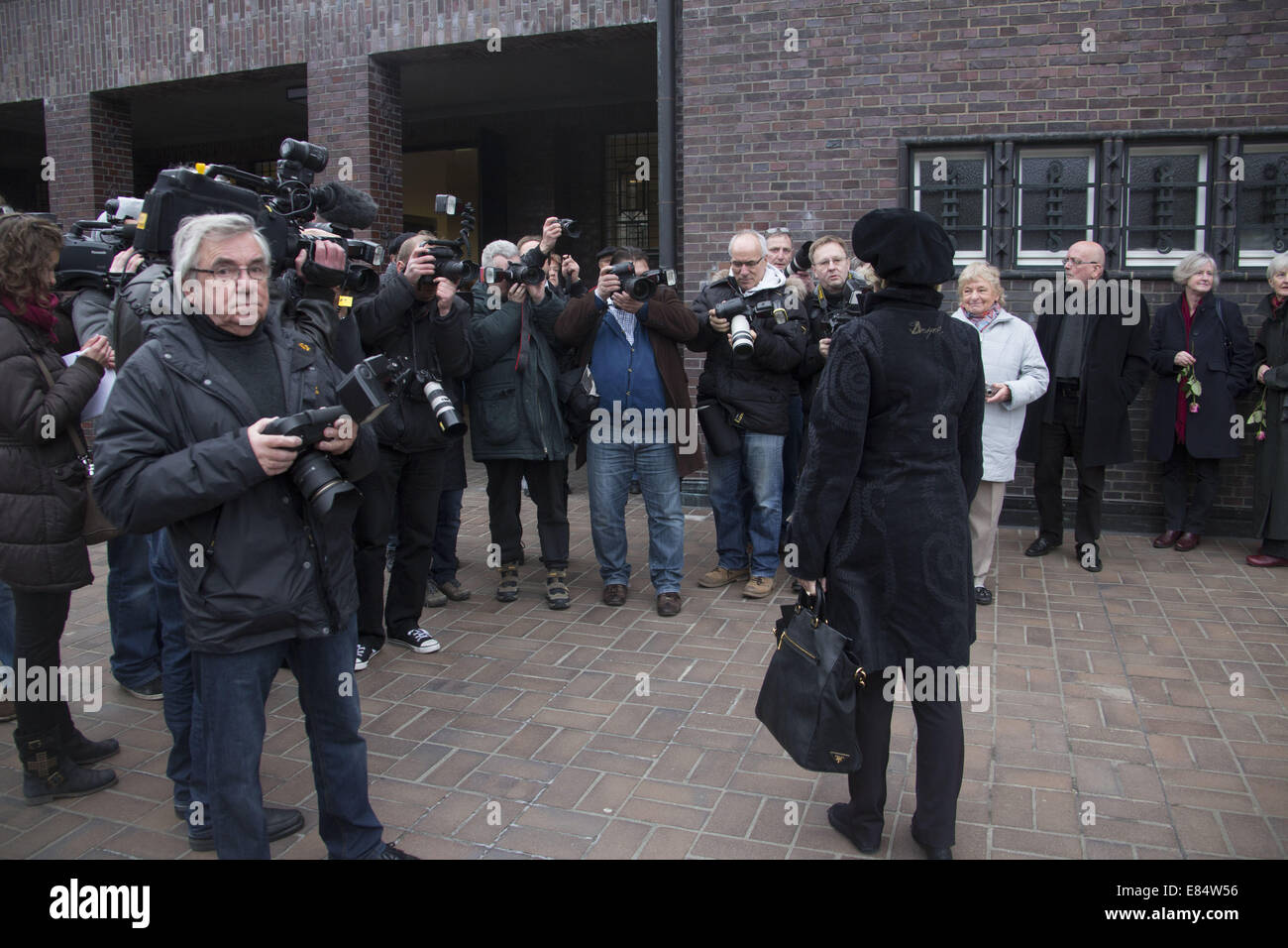 Funeral for German actress Mareike Carriere at Friedhof Ohlsdorf ...