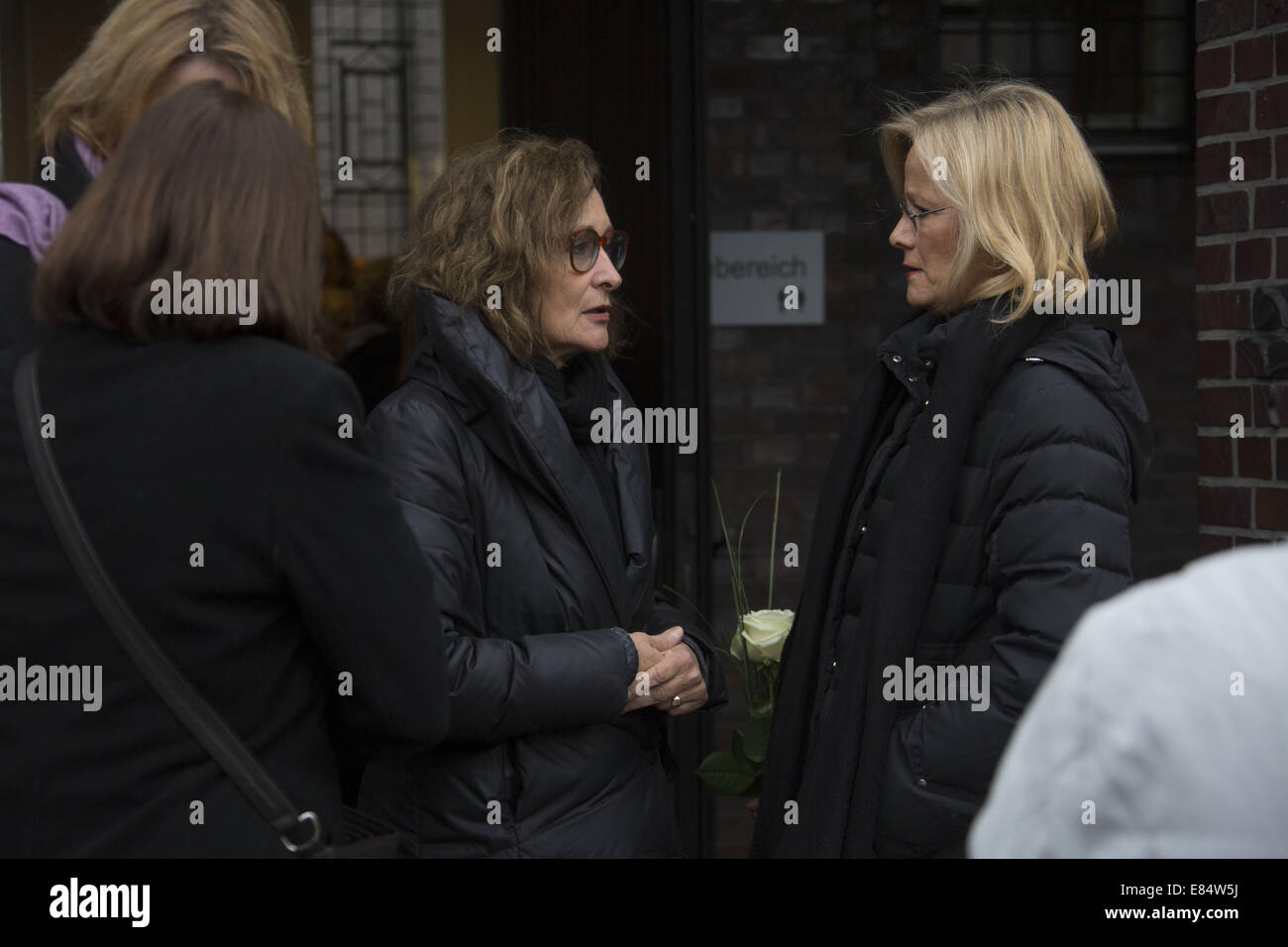 Funeral for German actress Mareike Carriere at Friedhof Ohlsdorf ...