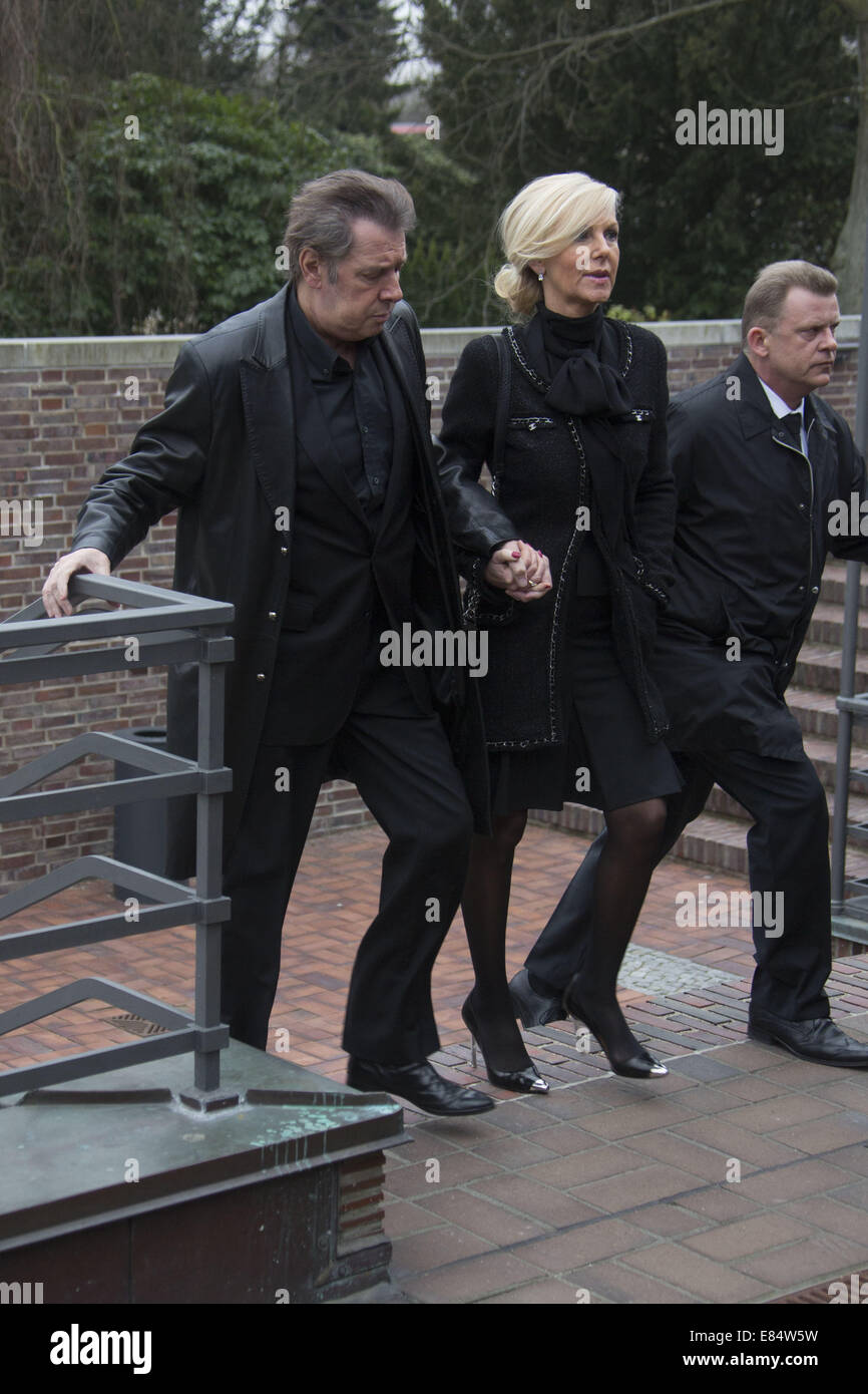 Funeral for German actress Mareike Carriere at Friedhof Ohlsdorf ...