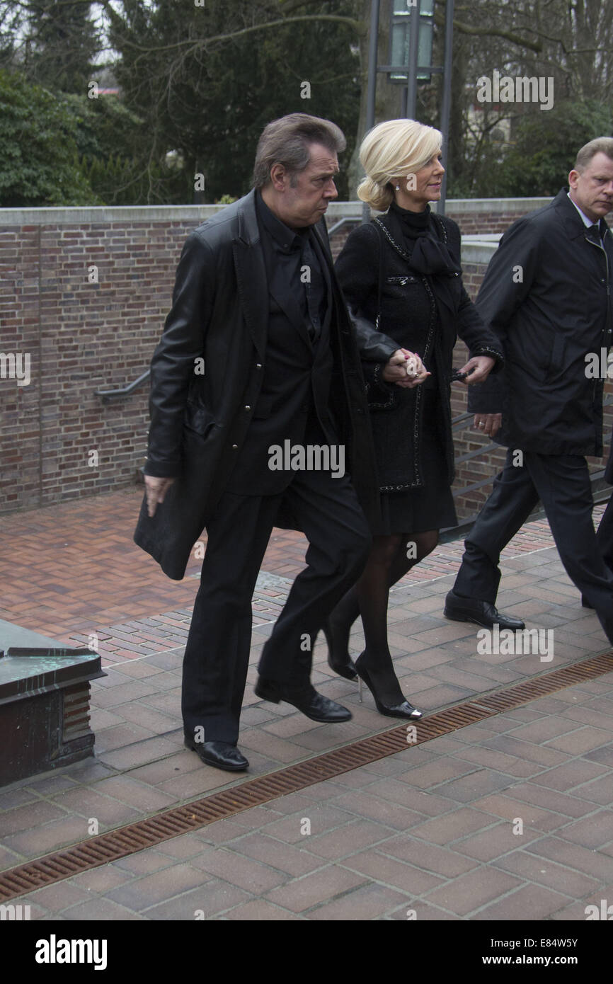 Funeral for German actress Mareike Carriere at Friedhof Ohlsdorf ...