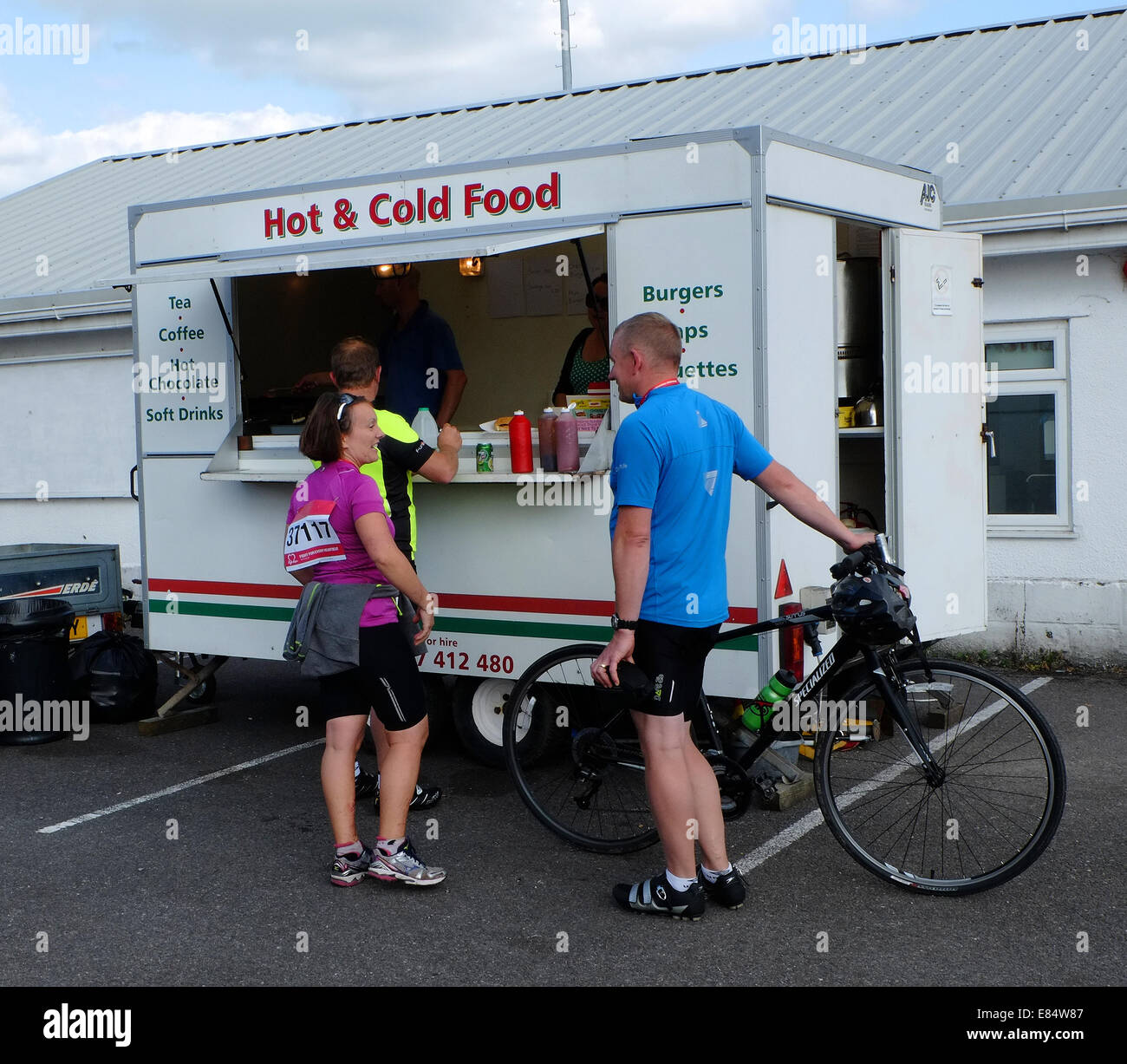 Snack van at a charity bike ride, September 2014 Stock Photo - Alamy