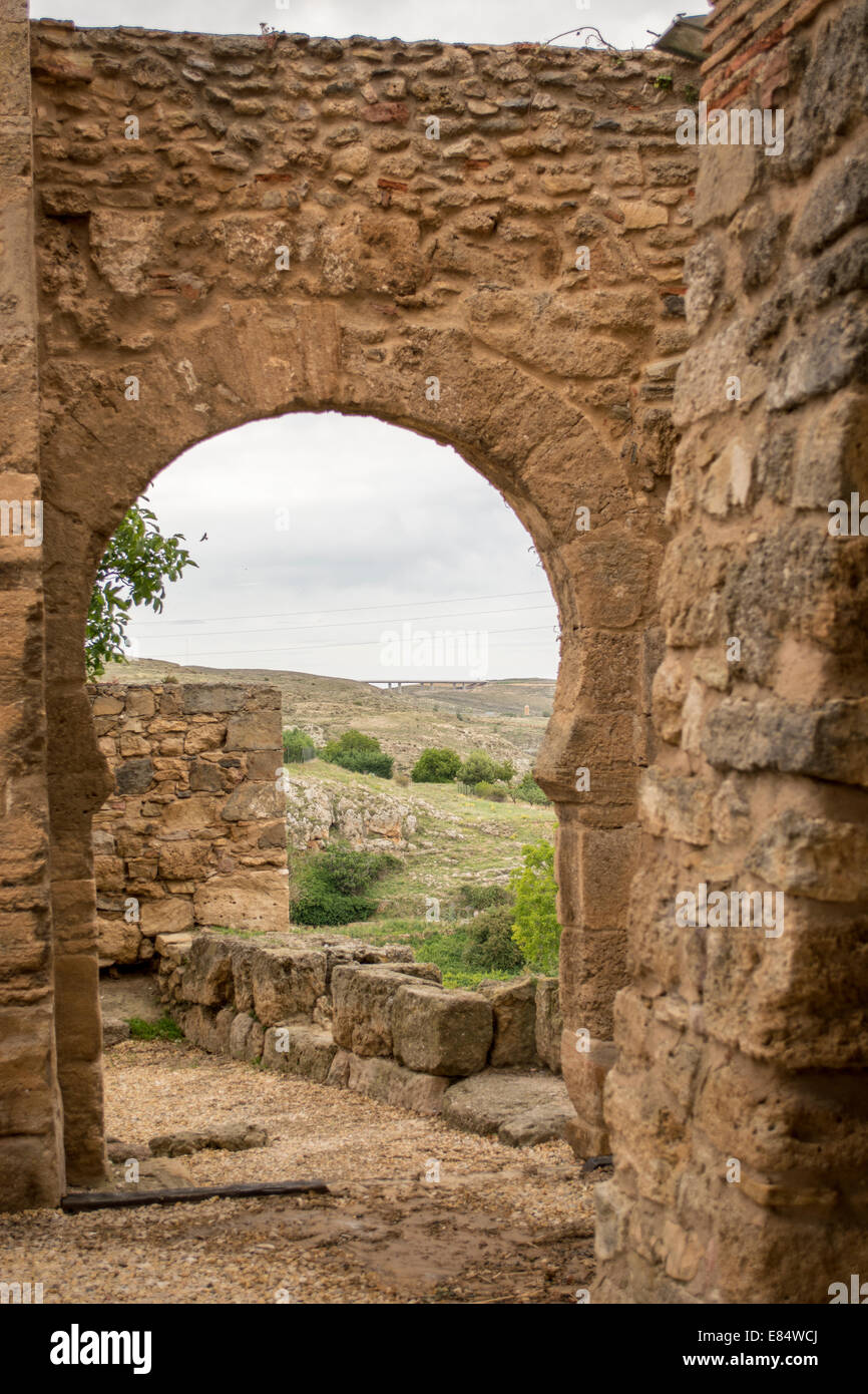 The moorish arch, Ágreda, Soria, Castilla-León, Spain Stock Photo - Alamy