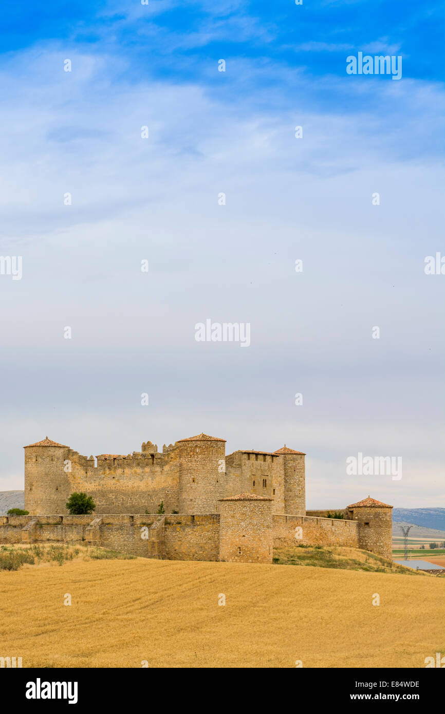 Front view of the castle Almenar Stock Photo - Alamy