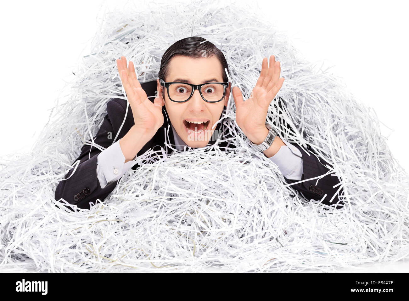 Paper shredder man hi-res stock photography and images - Alamy