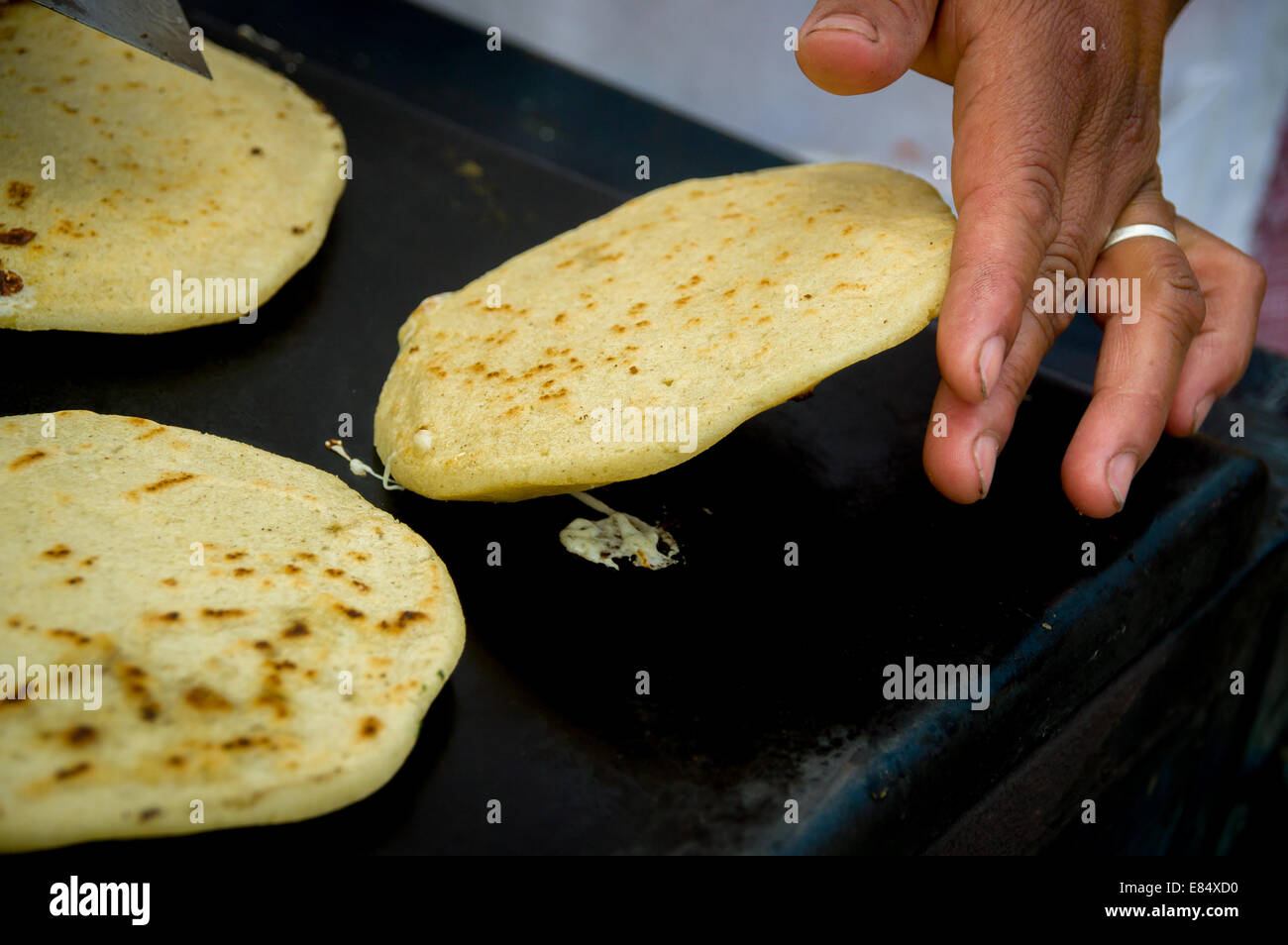 making typical tortillas from guatemala Stock Photo - Alamy