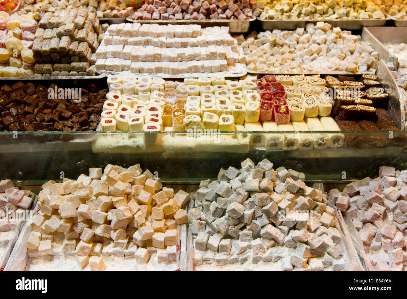 Turkish Delights from Spice Bazaar, Istanbul Stock Photo - Alamy