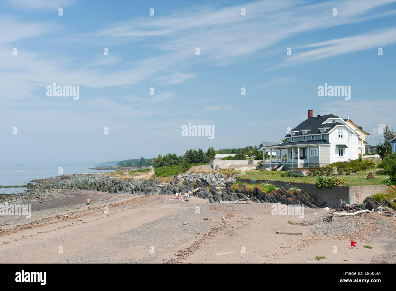House overlooking the St Lawrence river in Rivière Ouelle, Kamouraska ...