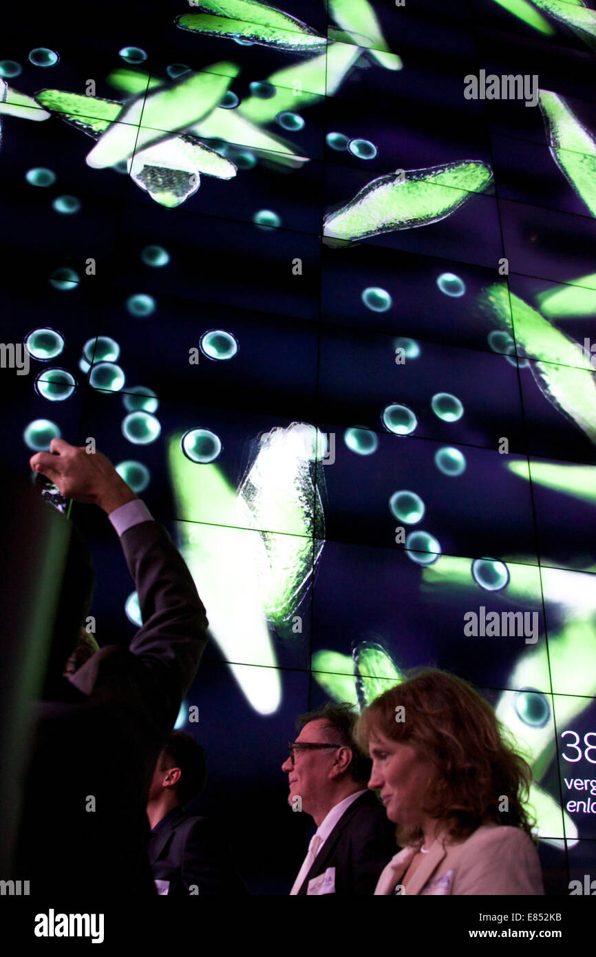 Amsterdam, Netherlands. 30th Sep, 2014. People visit the Micropia ...