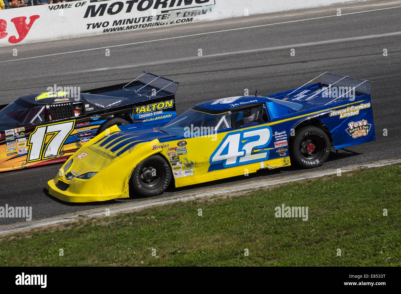 OSCAAR Outlaw SUper Late Model driver TYLER HAWN #42 Stock Photo - Alamy