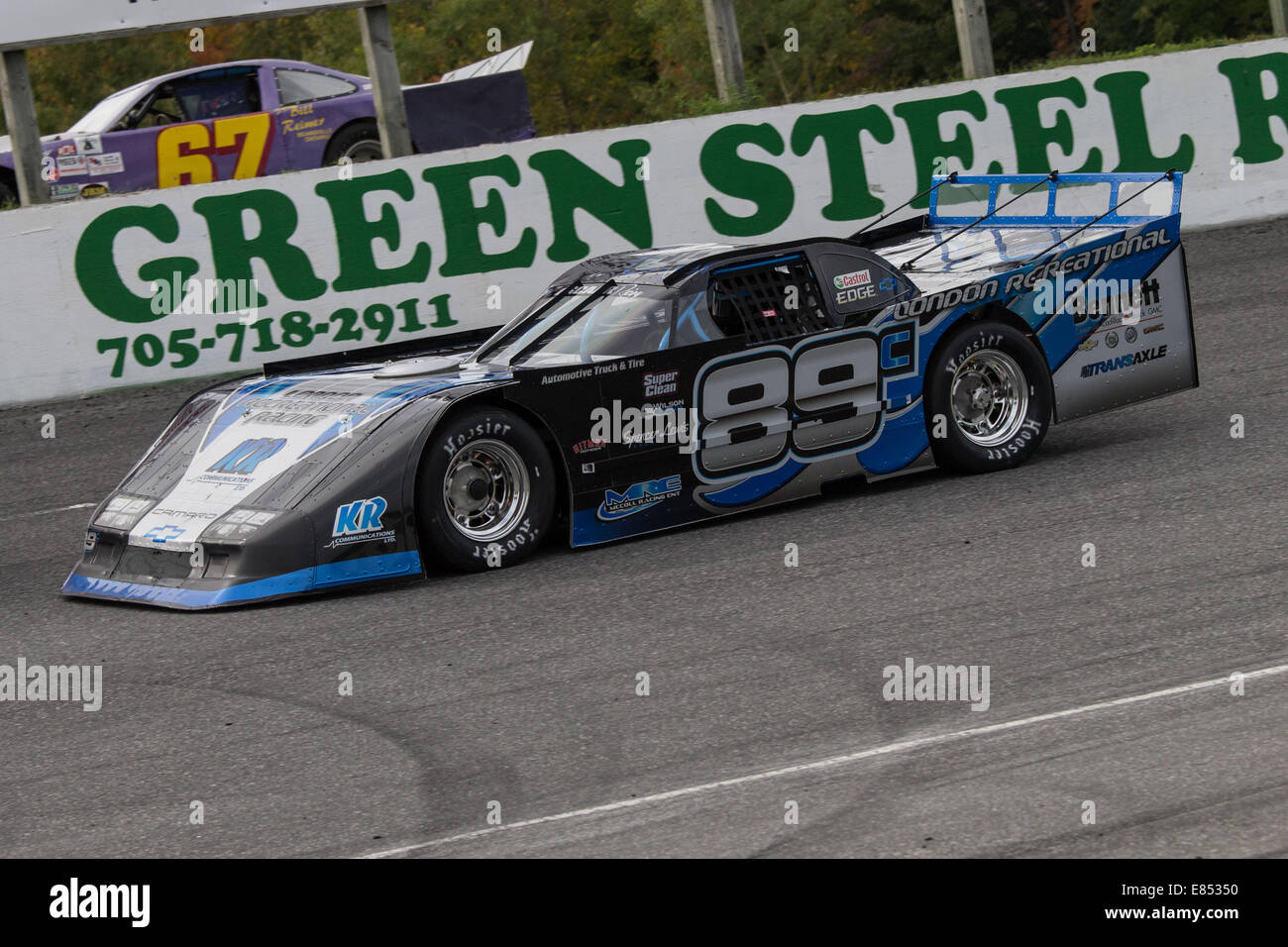 OSCAAR Outlaw SUper Late Model driver SHAWN CHENOWETH #89C Stock Photo ...