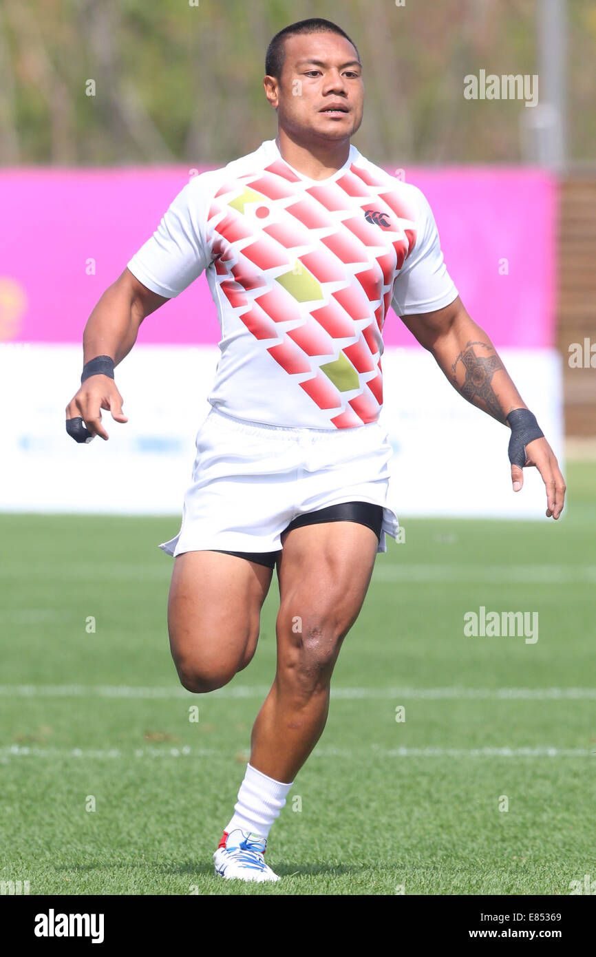 Incheon, South Korea. 30th Sep, 2014. Lomano Lava Lemeki (JPN) Rugby ...