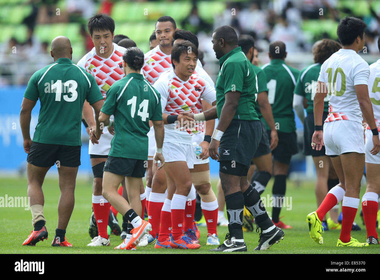 Incheon, South Korea. 30th Sep, 2014. Japan Men's team group Rugby ...