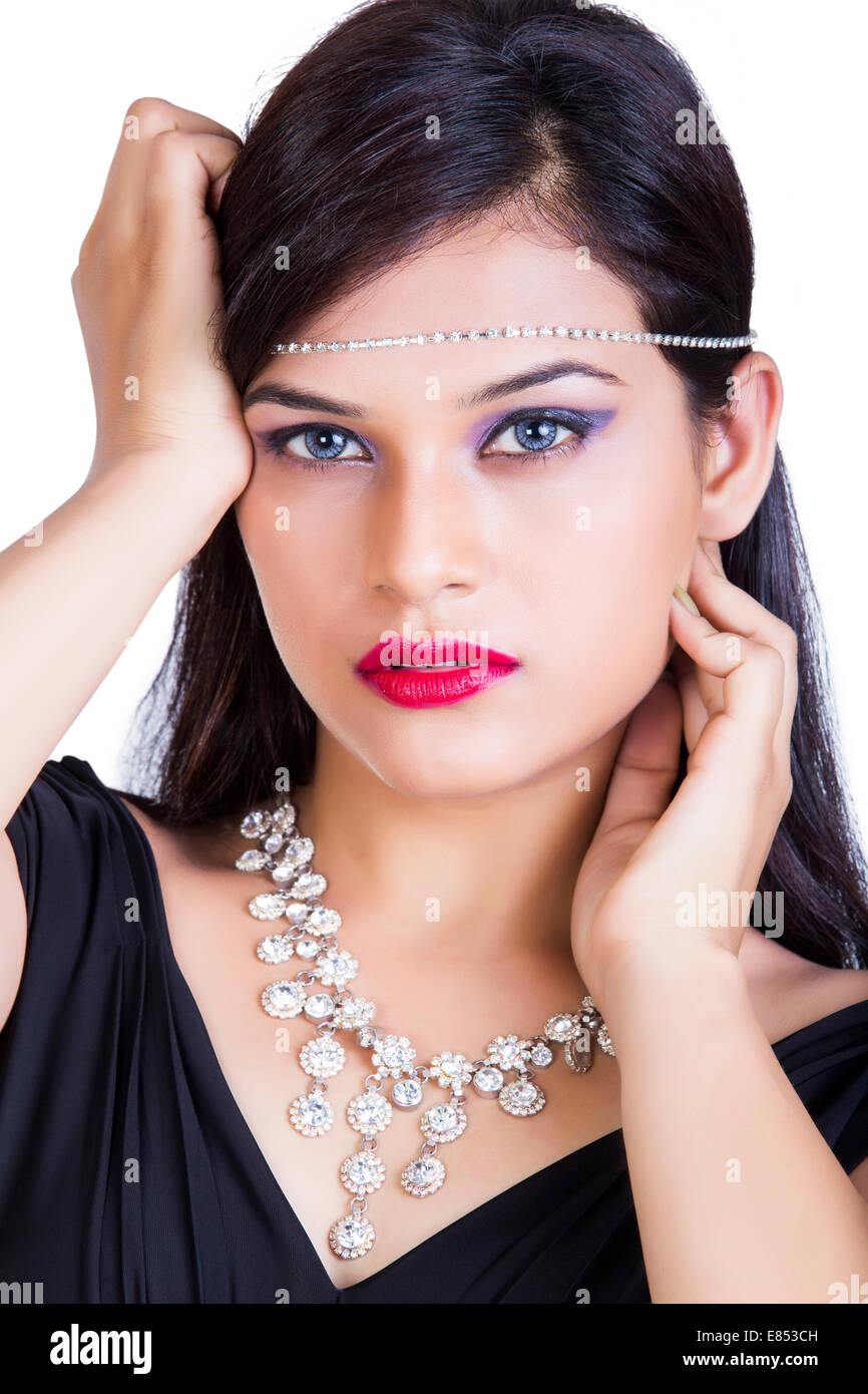 Indian glamorous ladies pose hi-res stock photography and images - Alamy