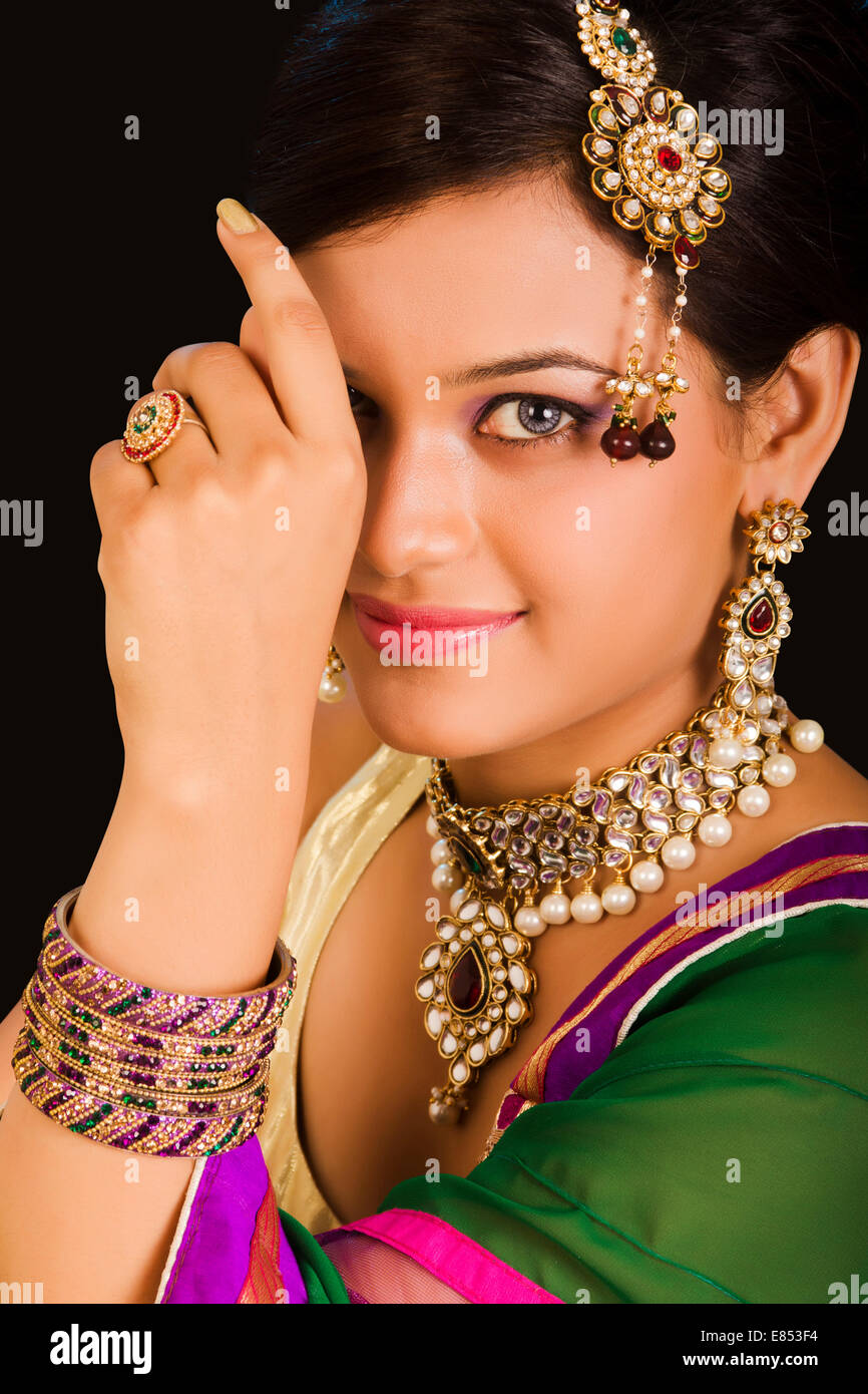 indian Beautiful Ladies Traditional Dress Stock Photo - Alamy