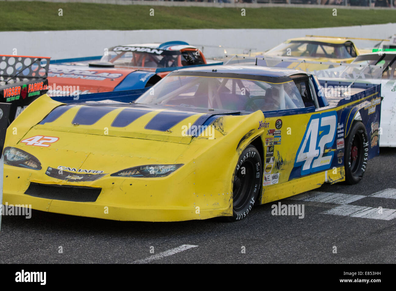 OSCAAR Outlaw SUper Late Model driver TYLER HAWN #42 Stock Photo - Alamy