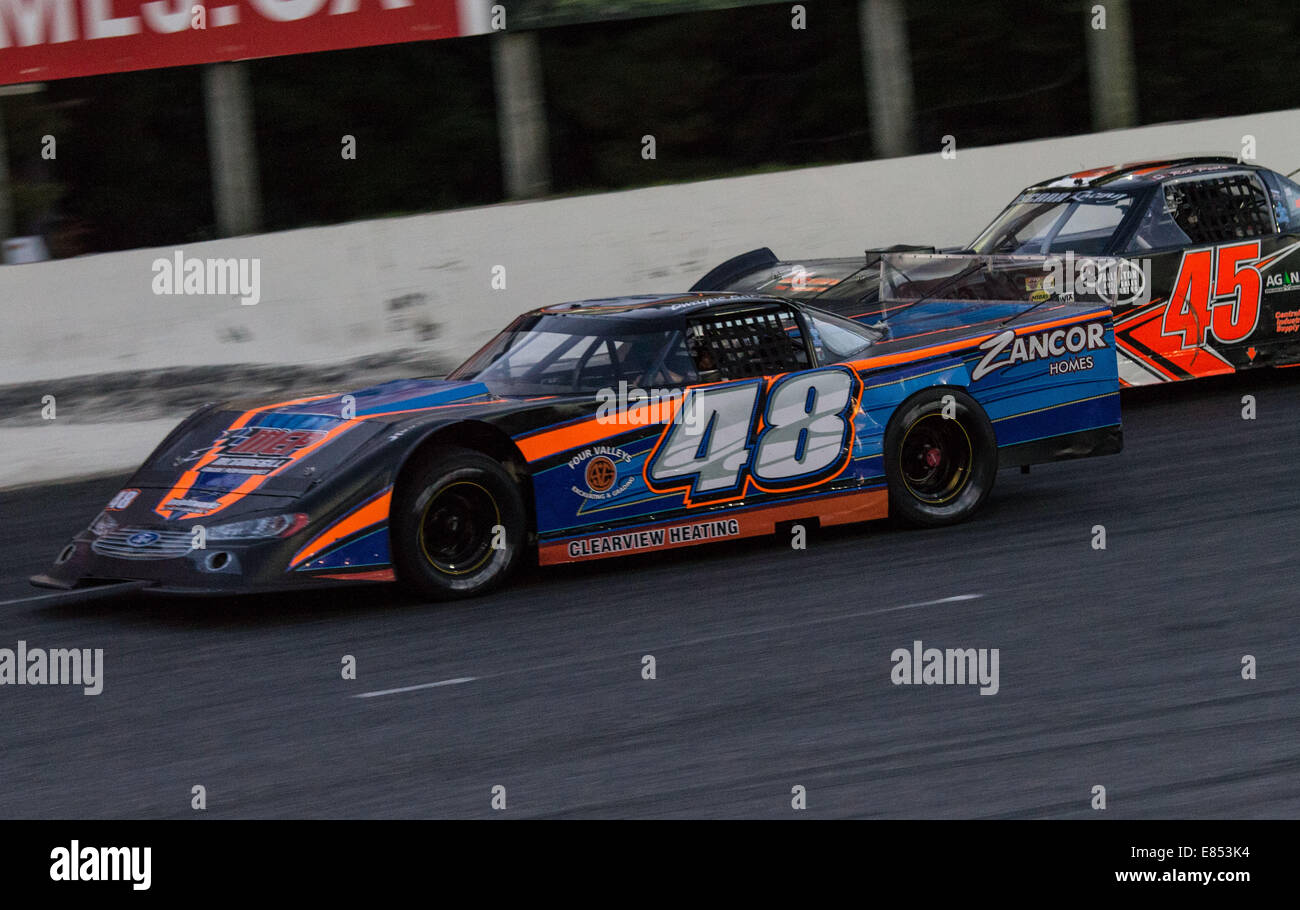 OSCAAR Outlaw SUper Late Model driver DWAYNE BAKER #48 and ROB POOLE ...