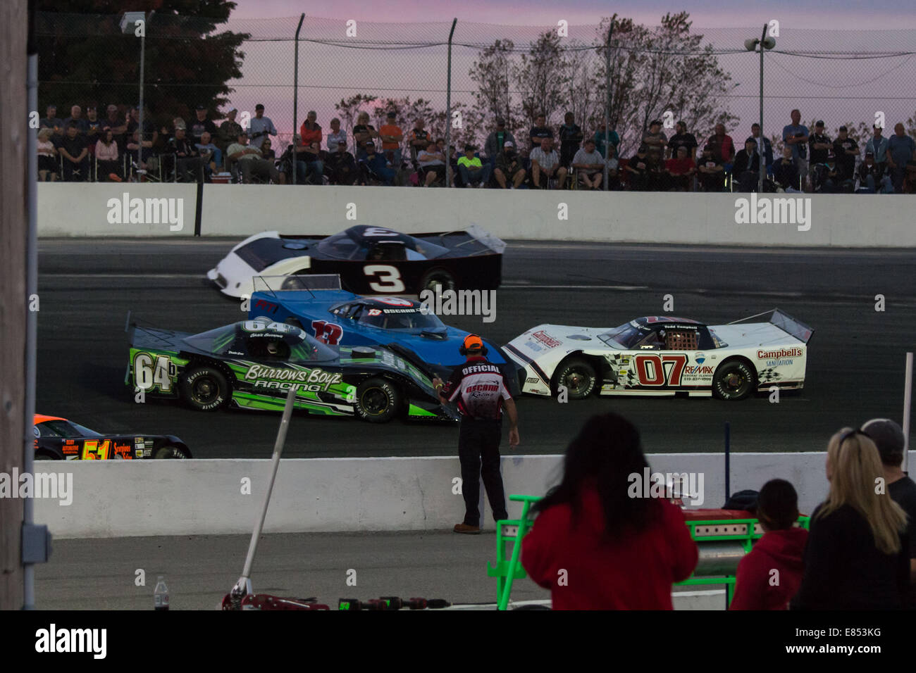 OSCAAR Outlaw Super Late Models involved in wreck at Sunset Speedway ...