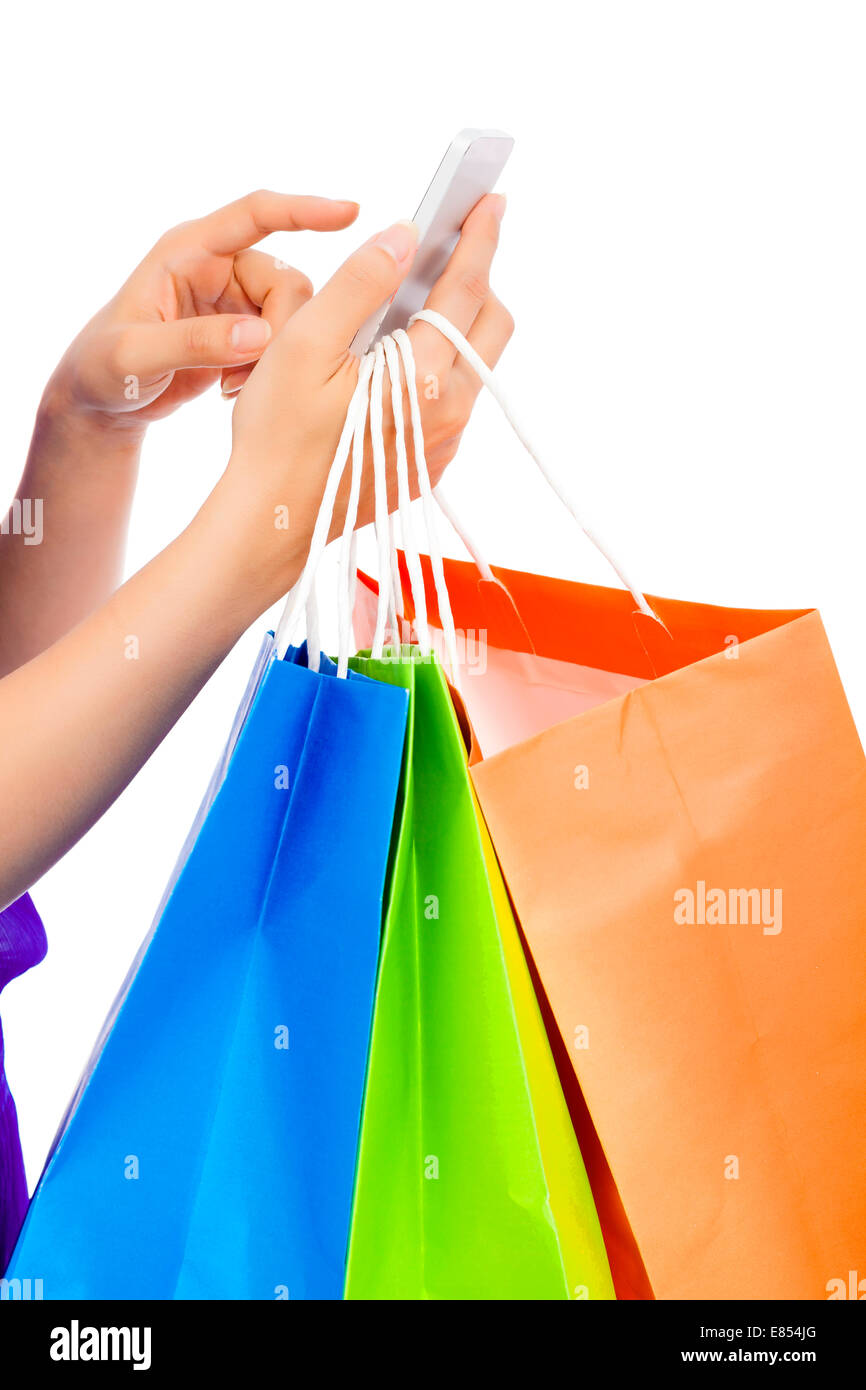 Online shopping over phone hi-res stock photography and images - Alamy