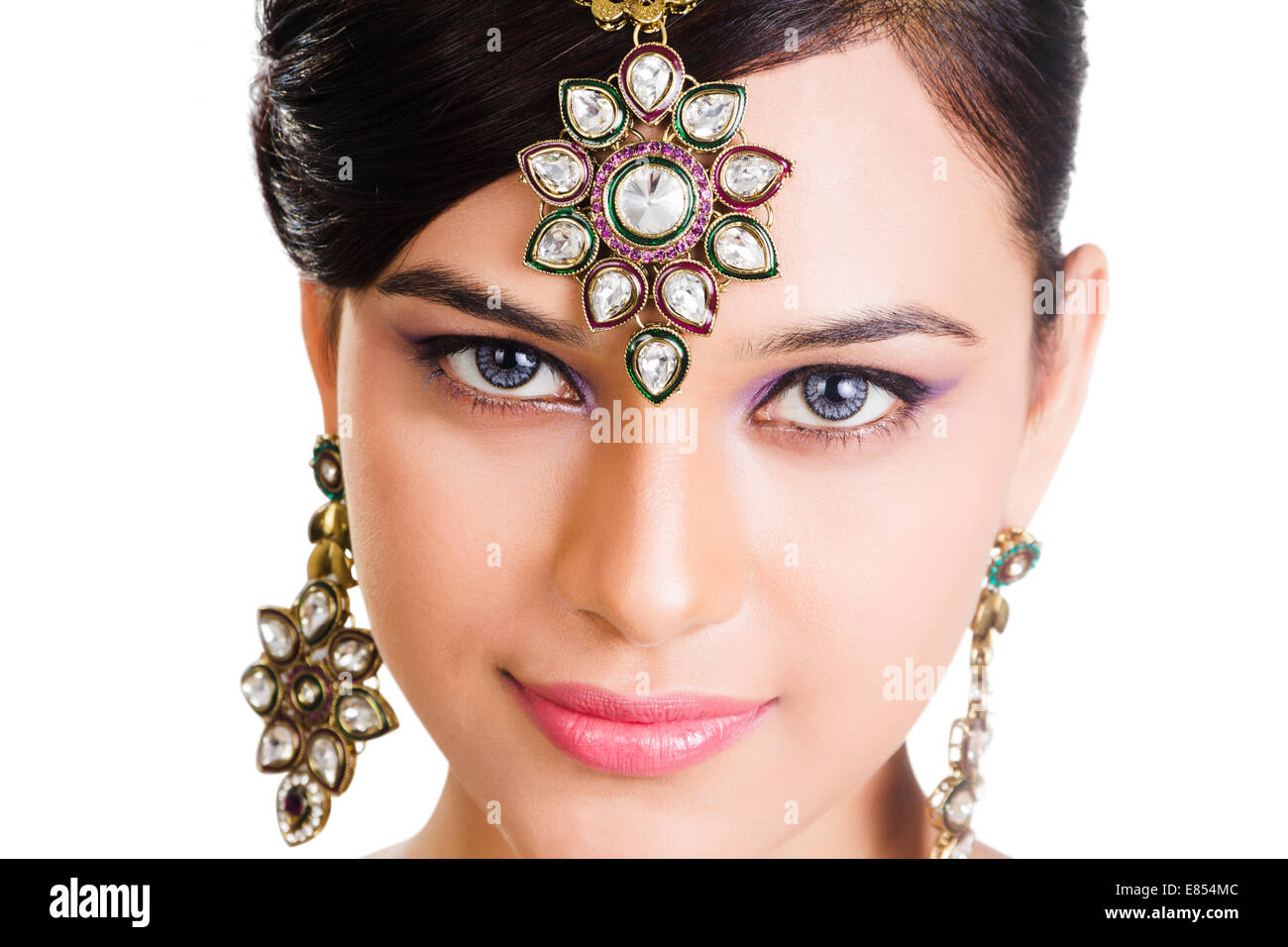 indian Glamor Ladies Designing Jewellery Stock Photo - Alamy