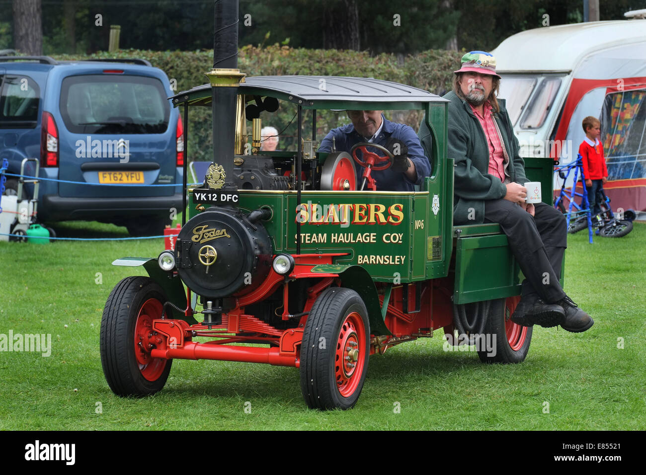 Model steam engines on show at rally in parkland Stock Photo - Alamy