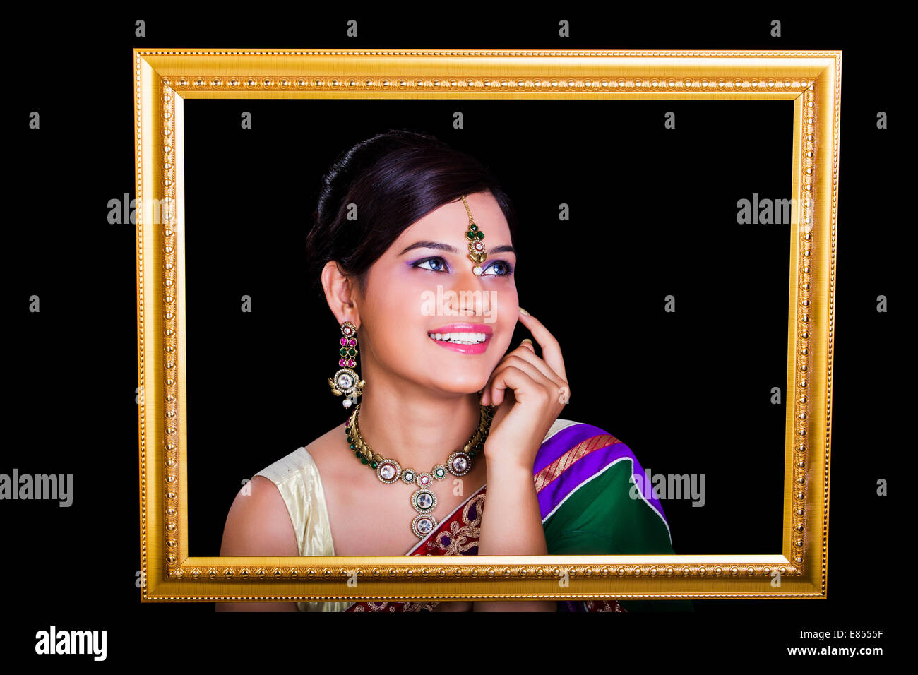 indian Beautiful Ladies Frame photo Stock Photo - Alamy