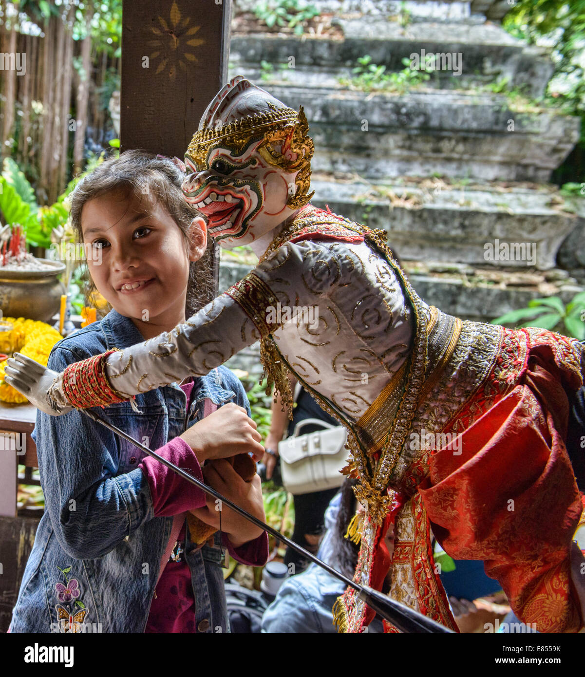 Traditional Thai puppet show at Baan Silapin in Bangkok, Thailand Stock ...