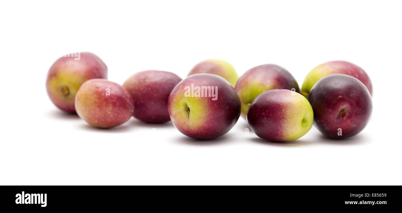 fresh raw olives isolated on white Stock Photo - Alamy