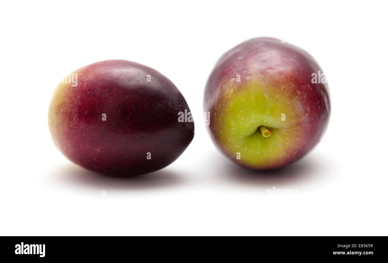 fresh raw olives isolated on white Stock Photo - Alamy