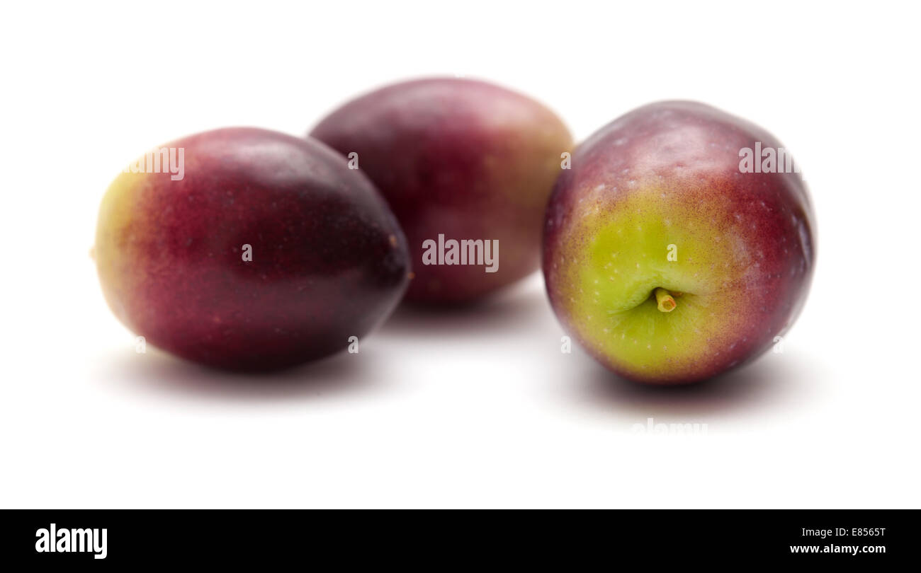fresh raw olives isolated on white Stock Photo - Alamy