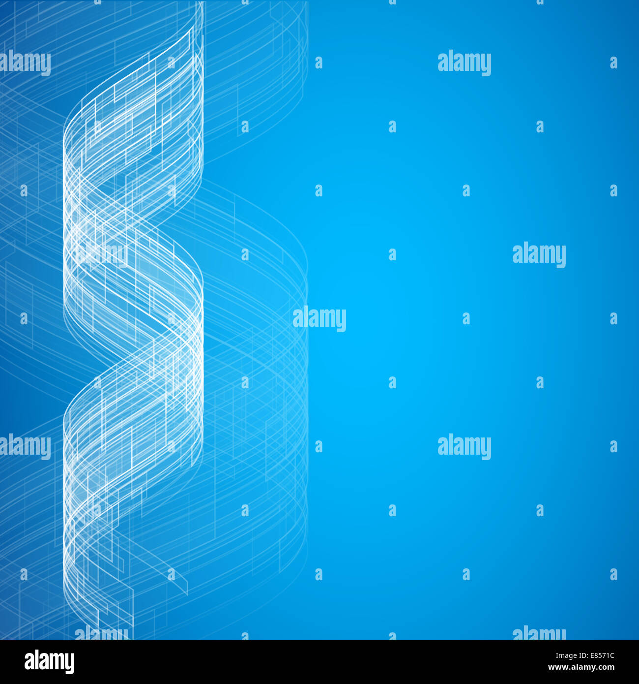 Blue abstract technology spiral vector background with stripes Stock ...