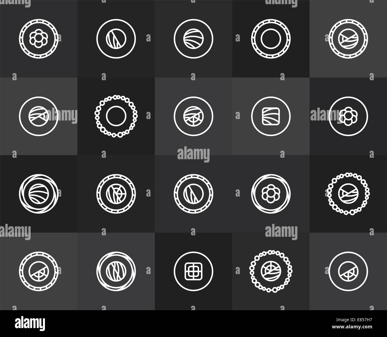 Outline icons thin flat design, modern line stroke style Stock Photo ...