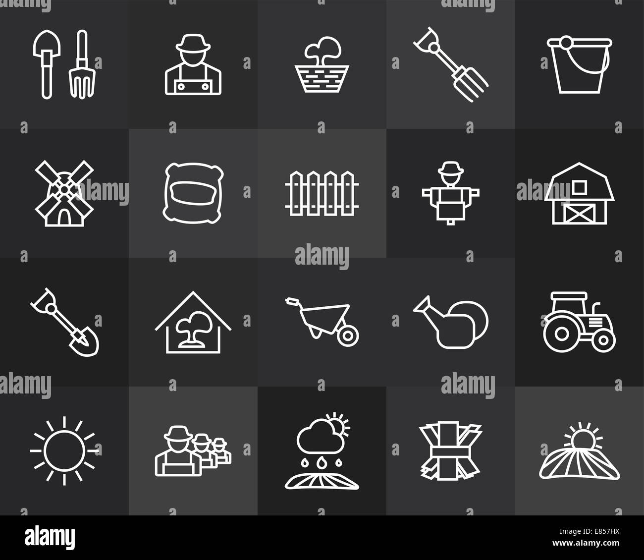Outline icons thin flat design, modern line stroke style Stock Photo ...