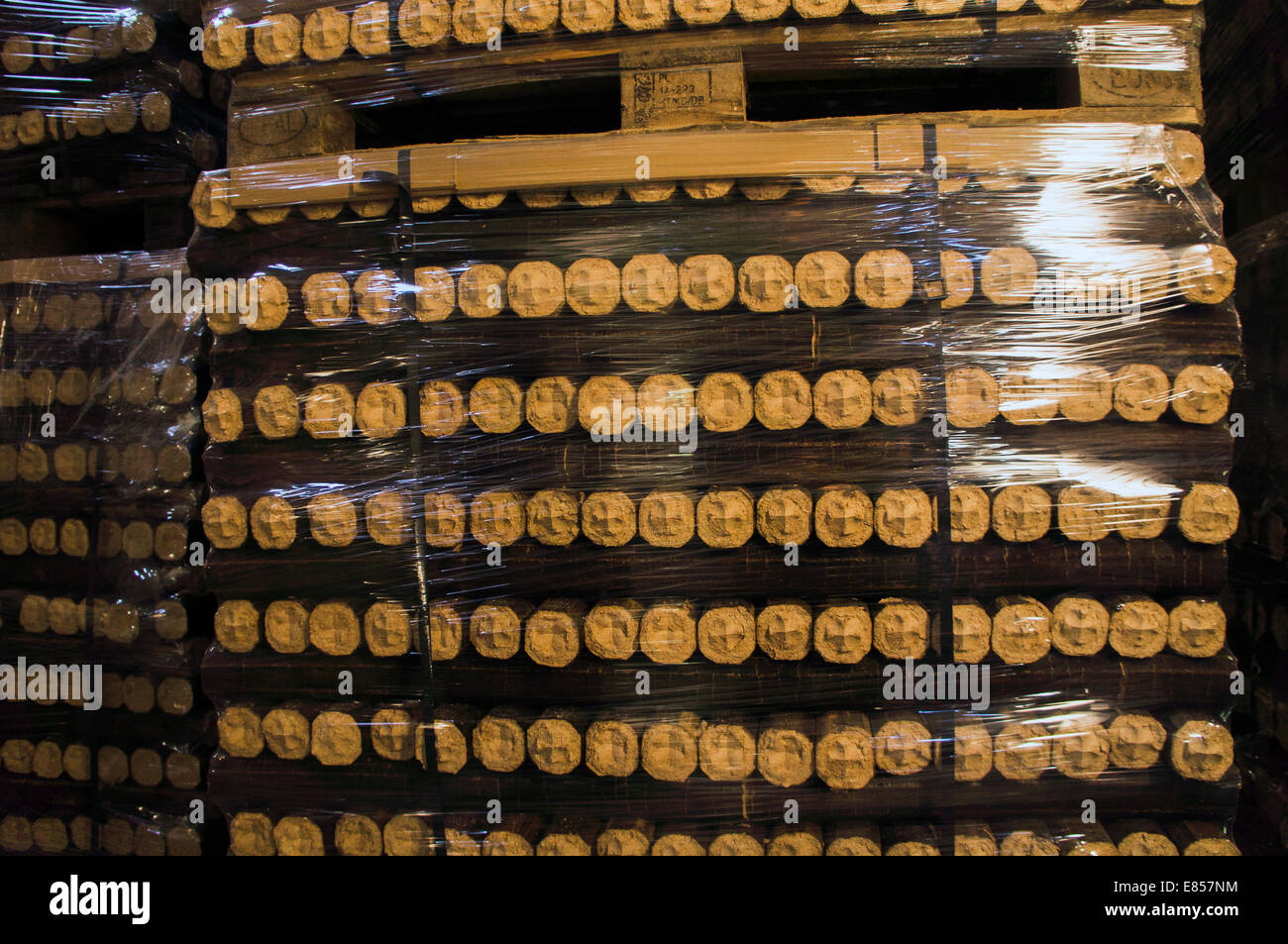 illustrative, compressed wood chips and sawdust, wooden briquette ...