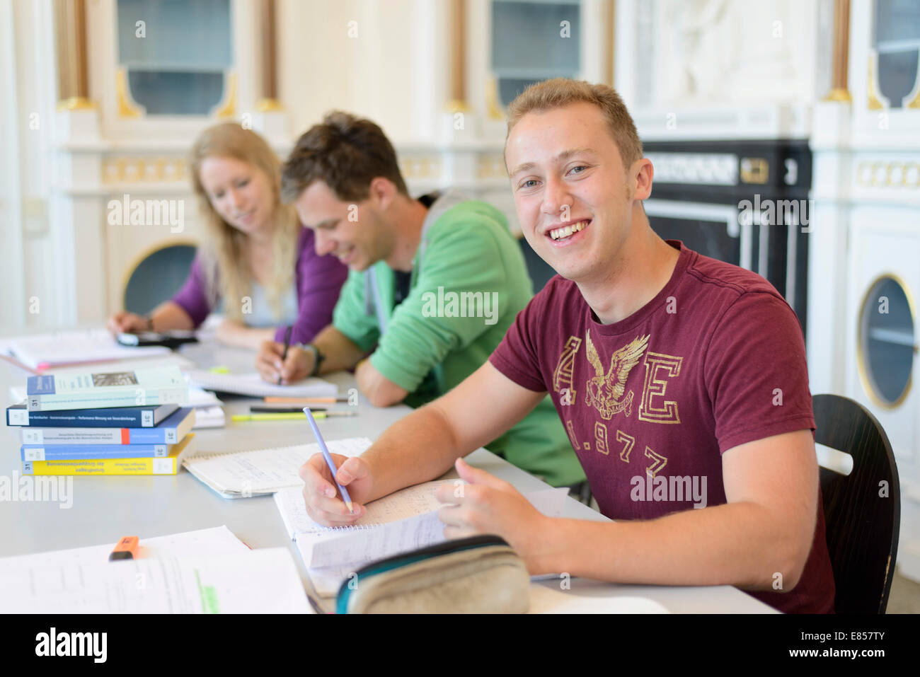 Students studying in the departmental library of the University of ...