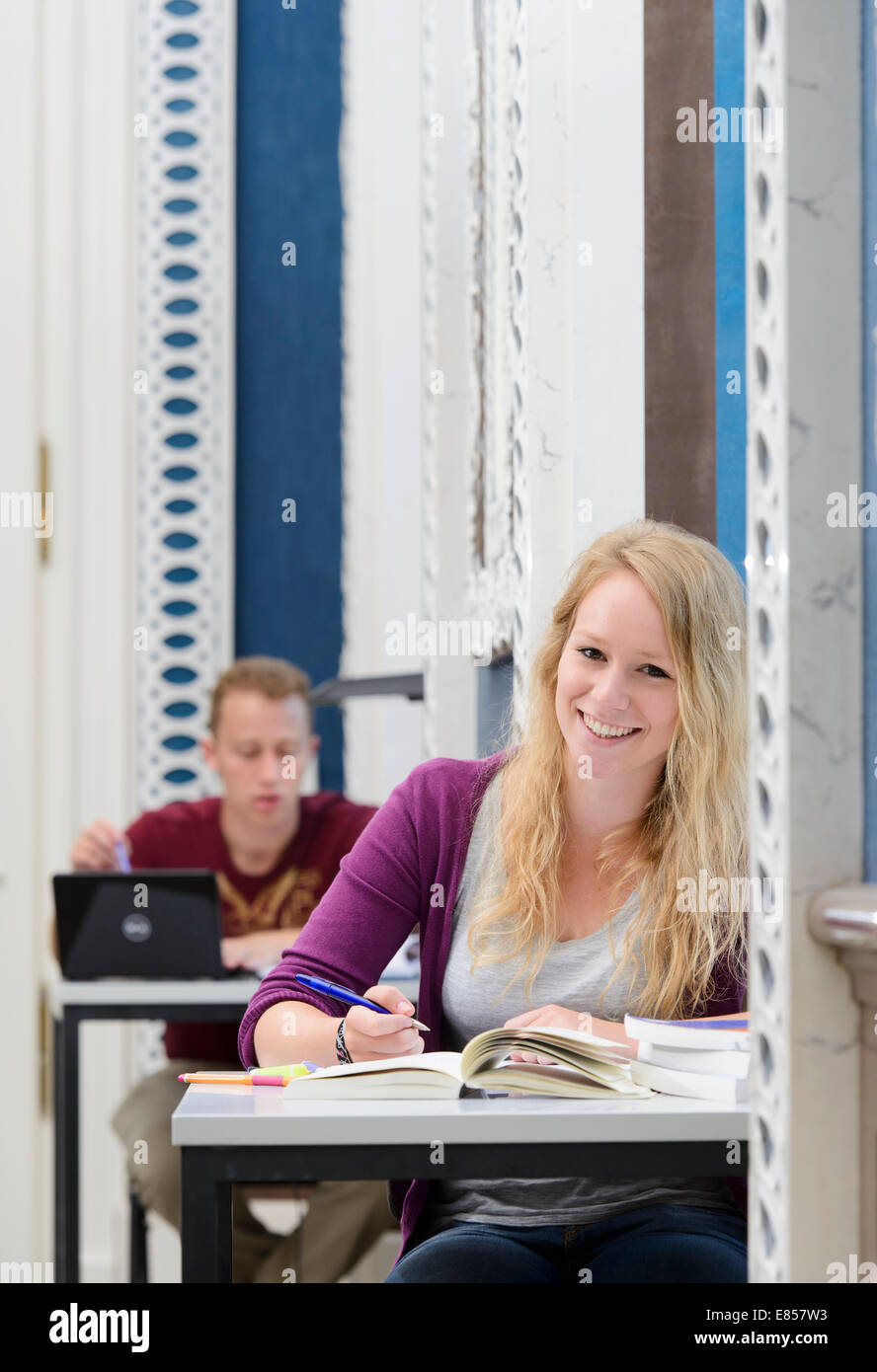 Students studying in the departmental library of the University of ...