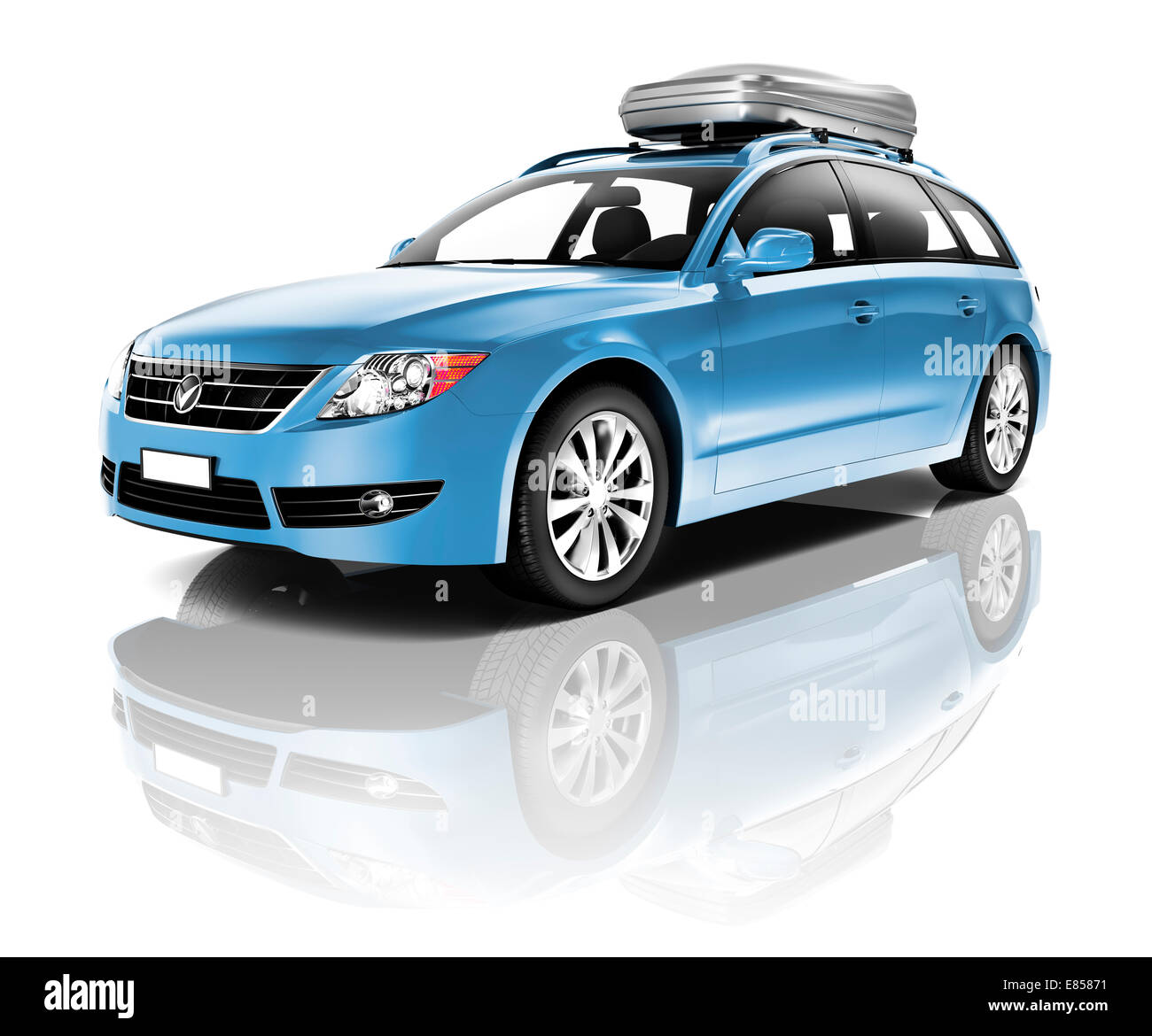 Three Dimensional Image of a Blue Car Stock Photo - Alamy