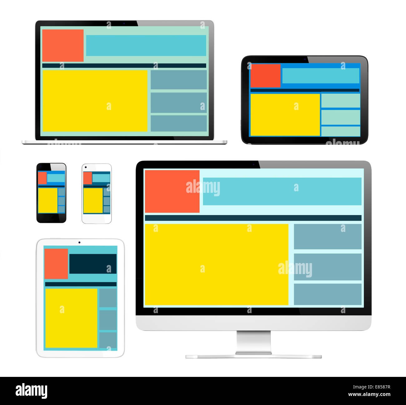 Three Dimensional Images of Digital Devices Stock Photo - Alamy