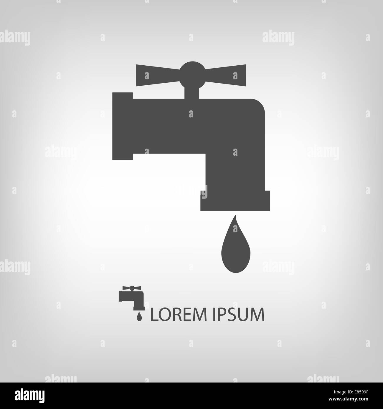 Faucet water drop vector Black and White Stock Photos & Images - Alamy