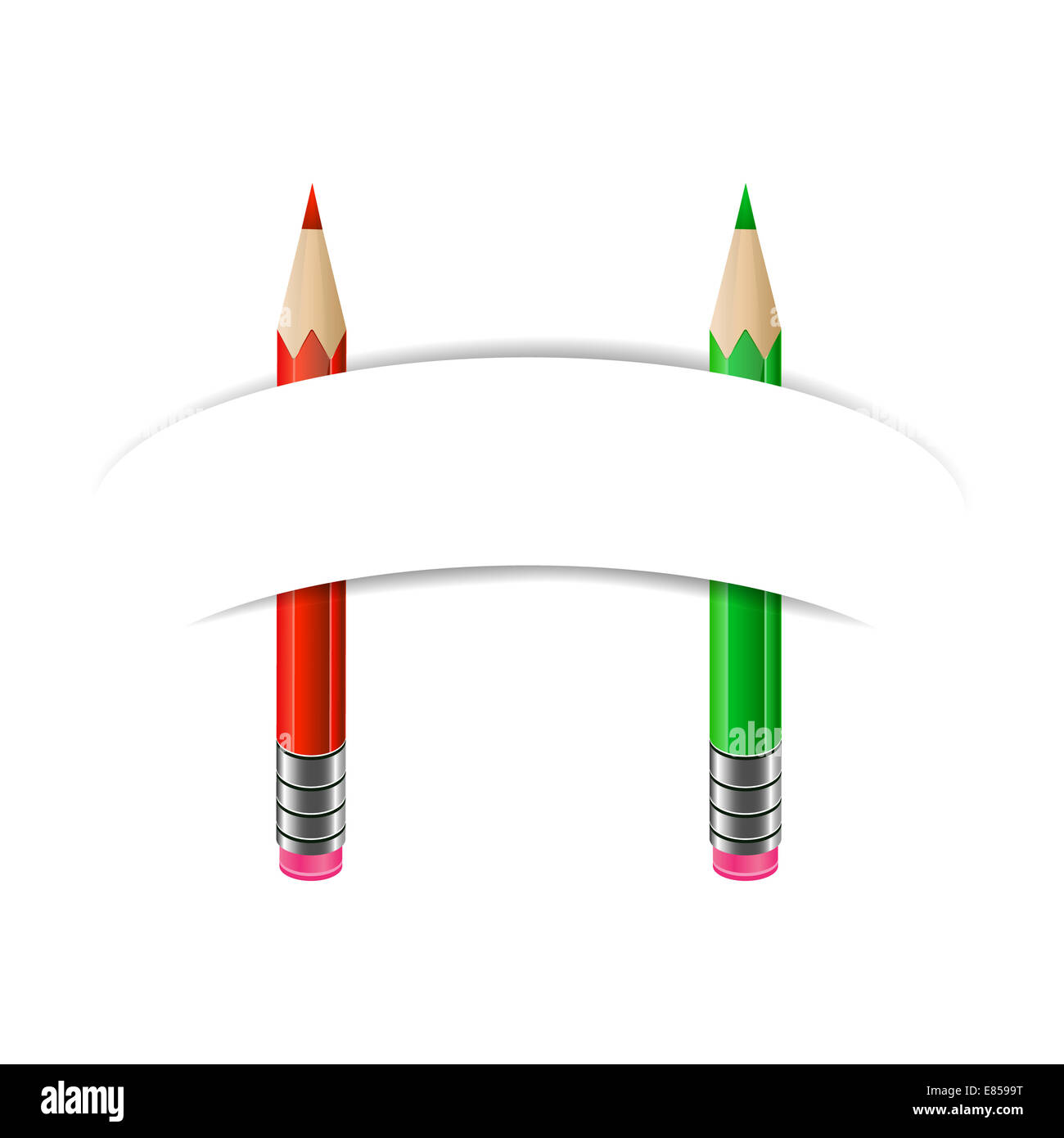 Banner two red paper hi-res stock photography and images - Alamy