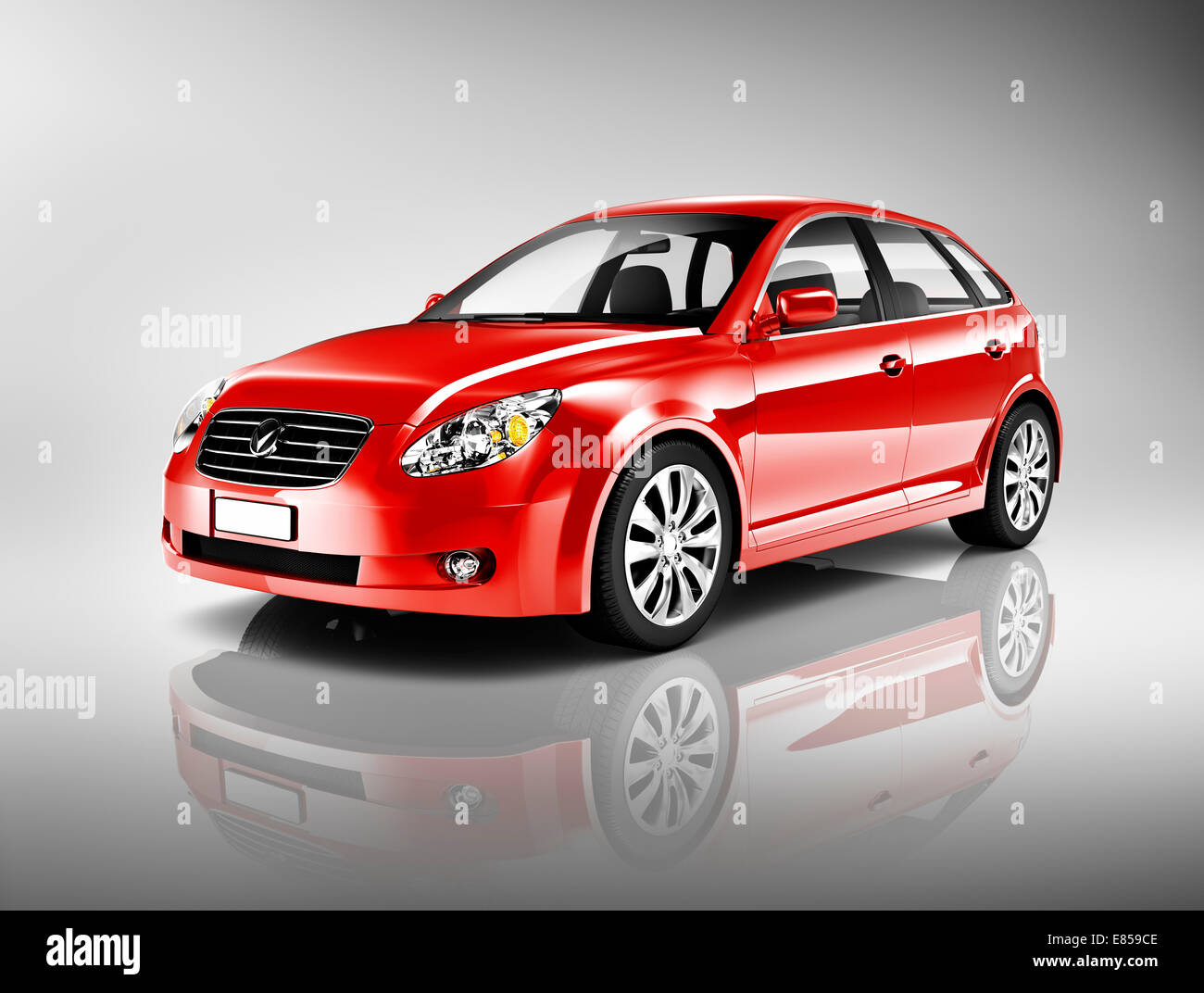 Shiny red sedan studio shot hi-res stock photography and images - Alamy
