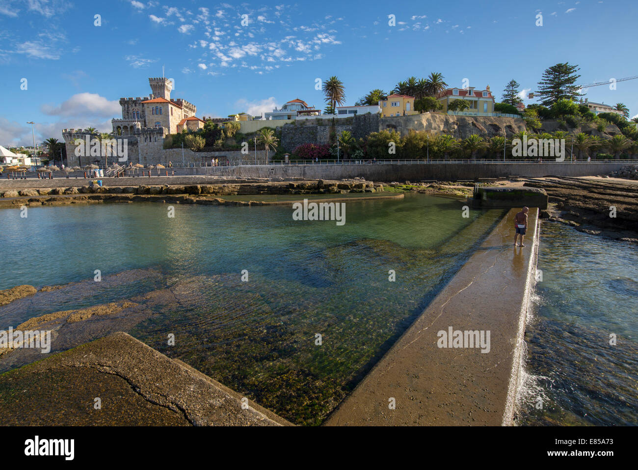 outdoor swimming pool at Tamariz Beach, Estoril Stock Photo - Alamy