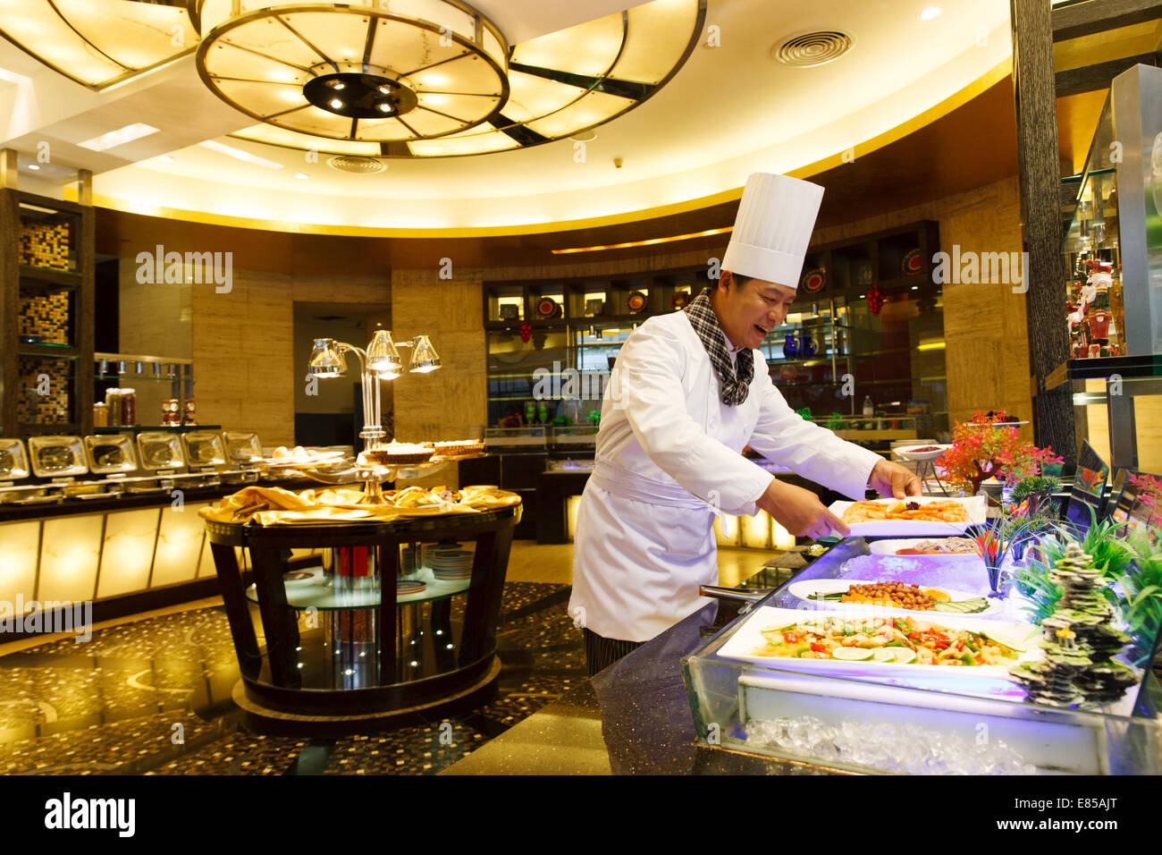 Restaurant service staff Stock Photo - Alamy