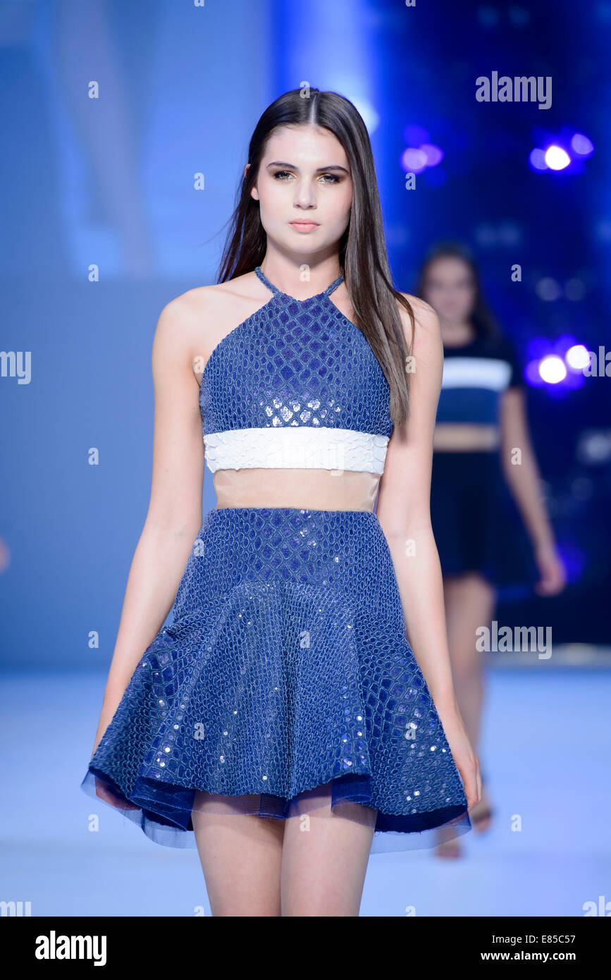 SYDNEY, AUSTRALIA - SEPTEMBER 27: A model showcases designs for Alex ...