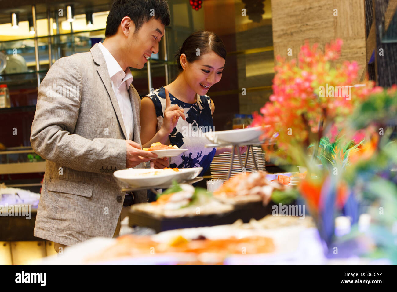 Restaurant service staff Stock Photo - Alamy