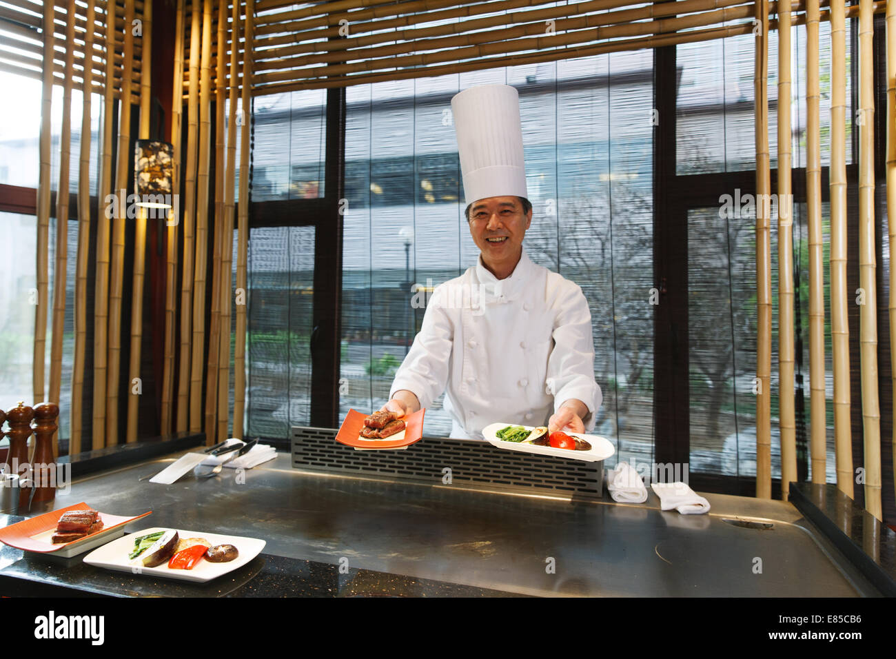 Restaurant service staff Stock Photo - Alamy