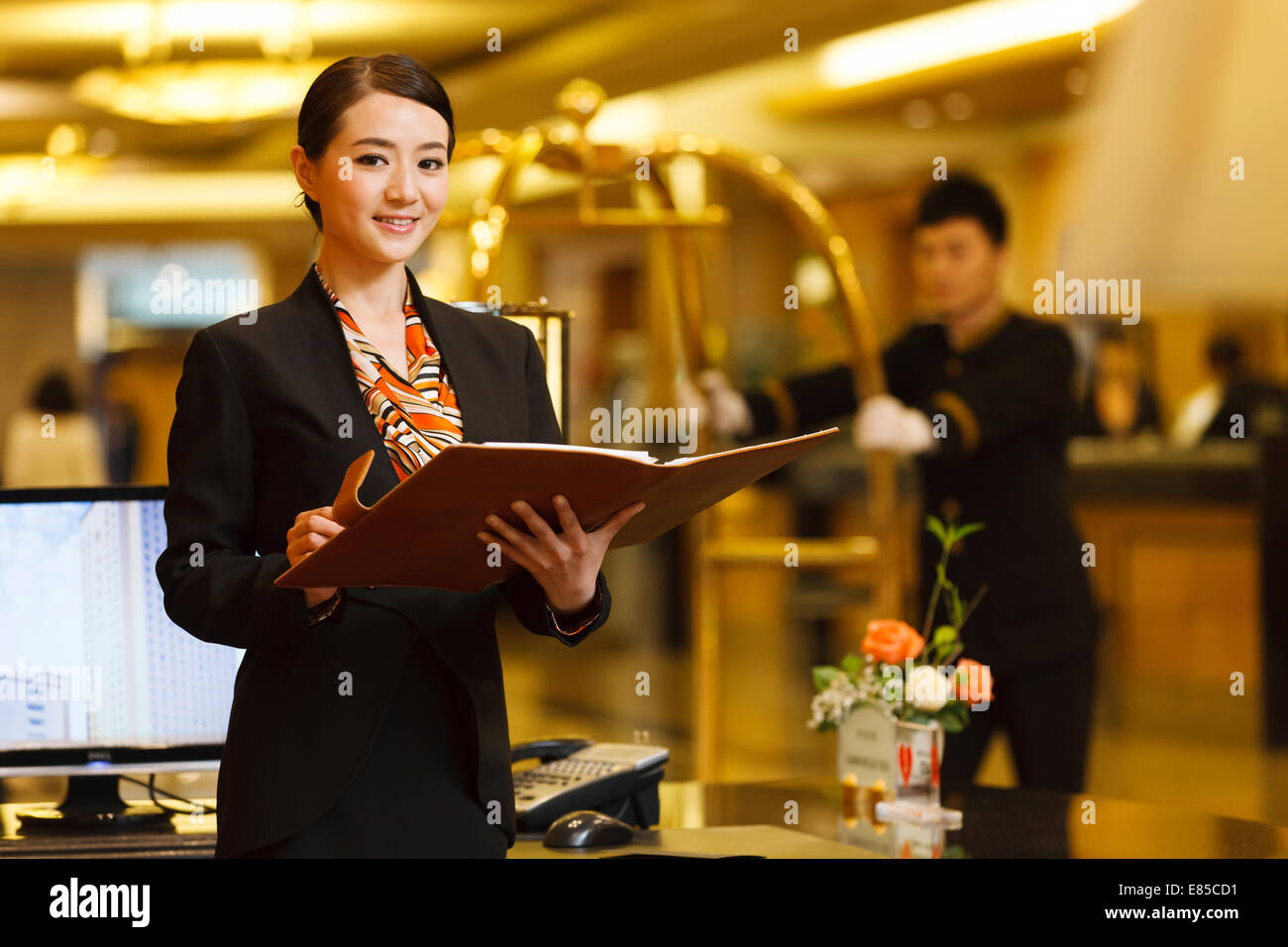 Portrait of hotel service staff Stock Photo - Alamy