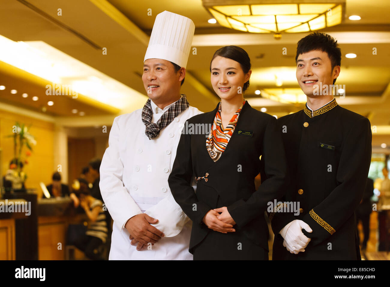 Portrait of hotel service staff Stock Photo - Alamy