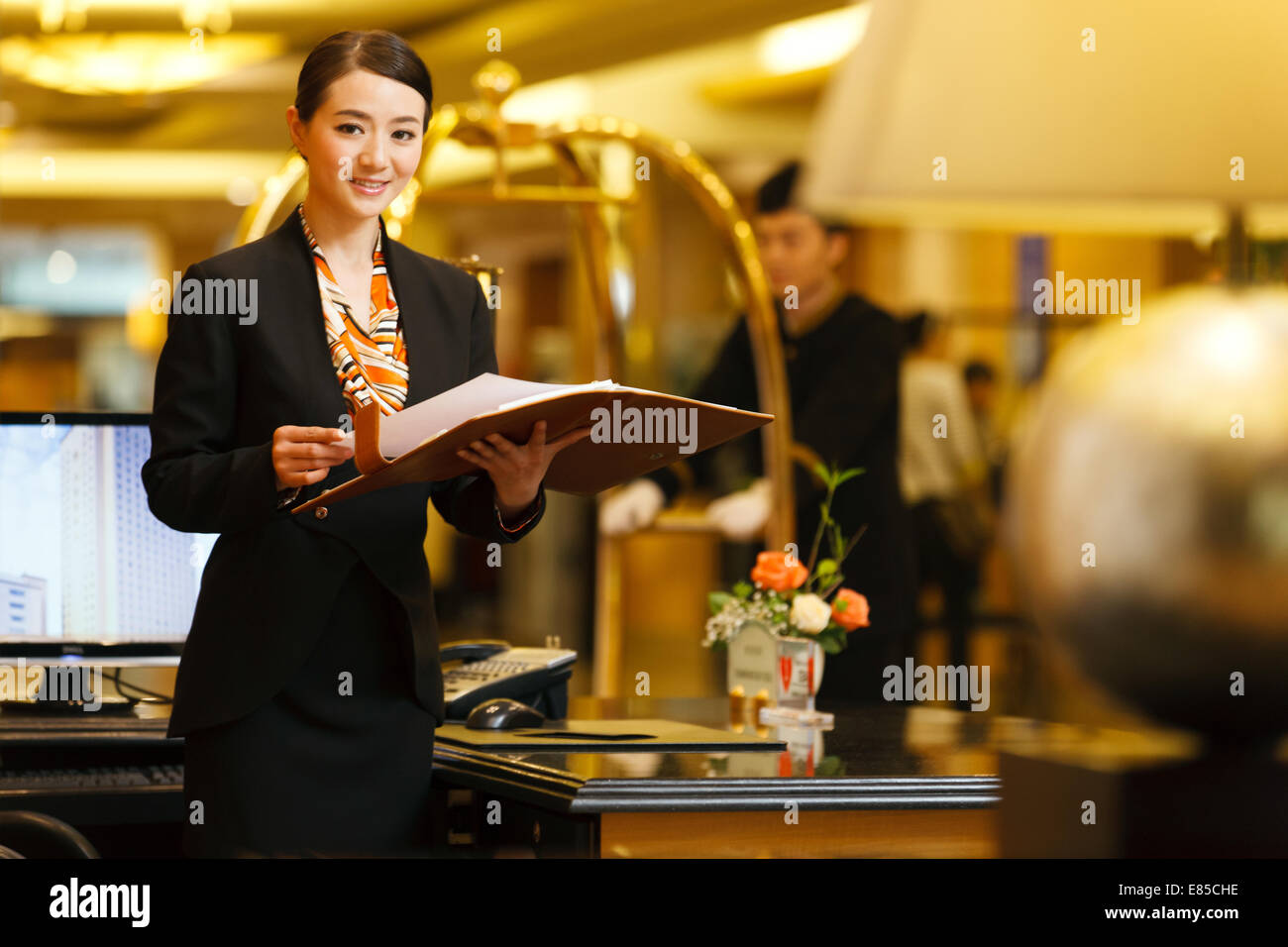 Portrait of hotel service staff Stock Photo - Alamy